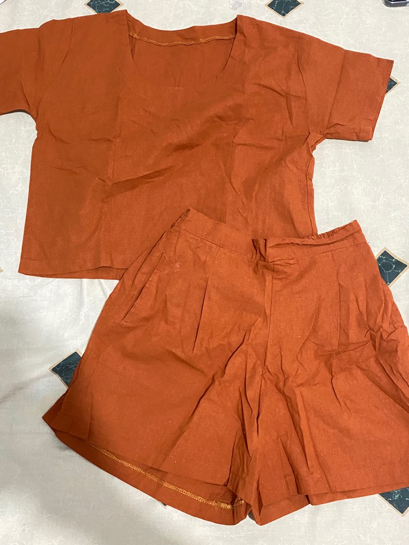 Rust Coordinates, Women's Fashion, Dresses & Sets, Rompers on Carousell