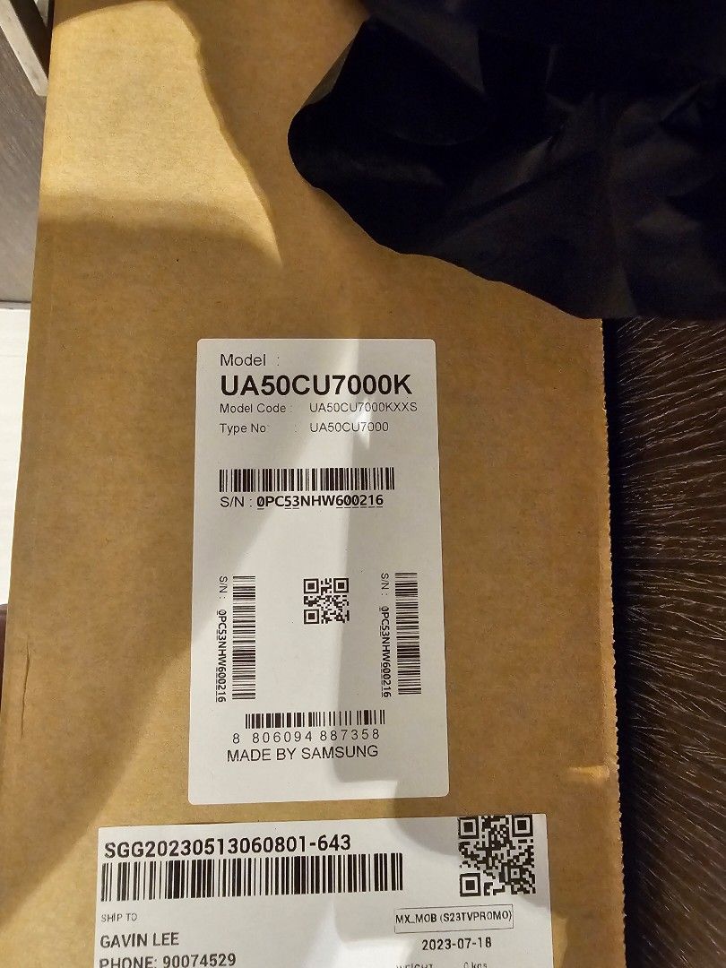 Samsung 50" Crystal UHD CU7000 TV, TV & Home Appliances, TV ...