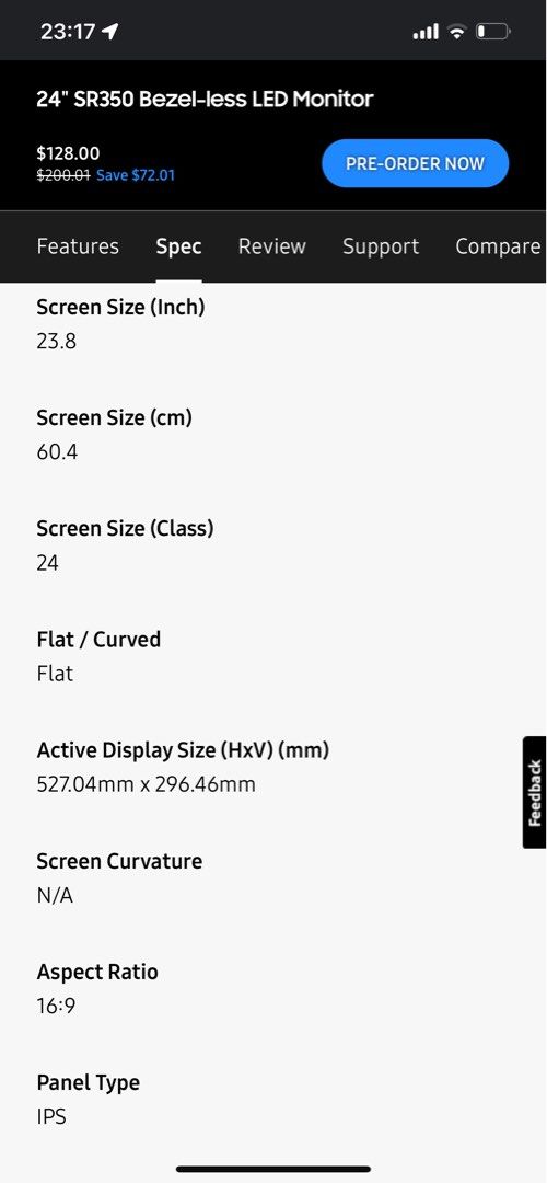 Samsung 24 inch LED computer monitor model S24R350FZE, Computers & Tech ...