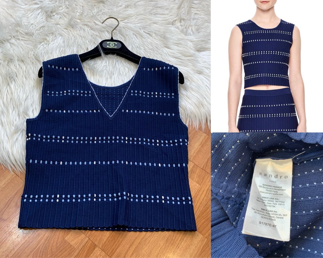 Sandro cut label knitted top on Carousell