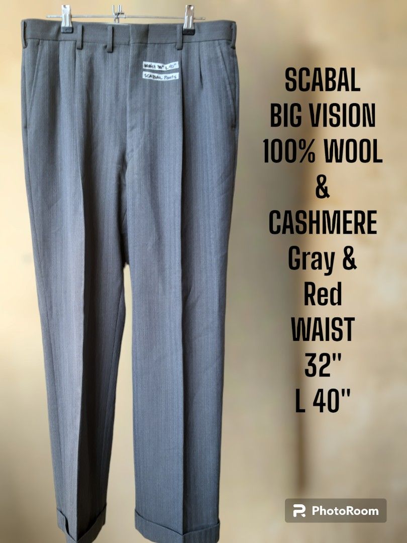 Scabal Big Vision Wool and Cashmere Tuxedo Coat suit Gray n Red ...