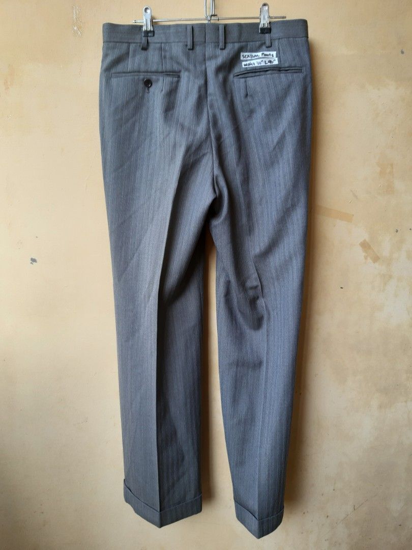 Scabal Big Vision Wool and Cashmere Tuxedo Coat suit Gray n Red on ...