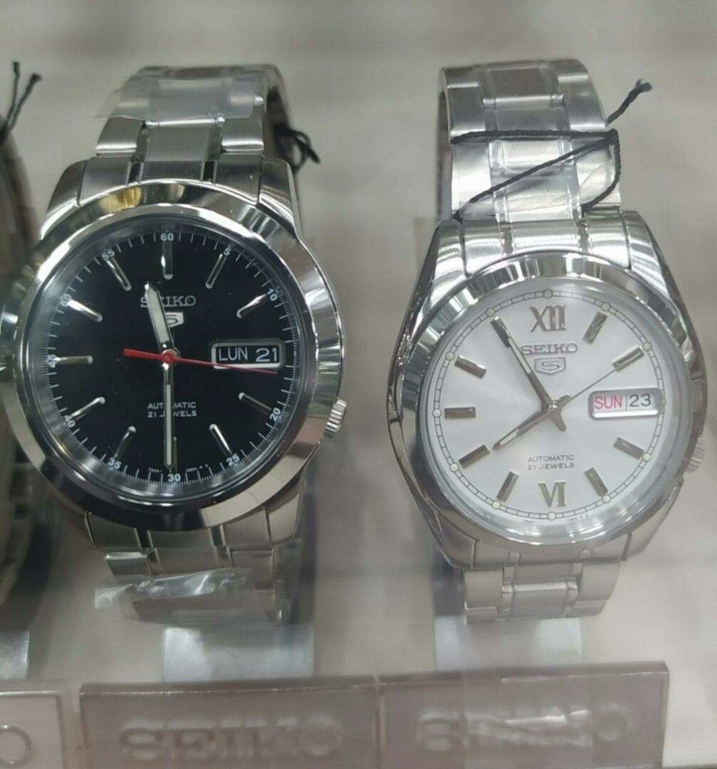 Seiko 5 Automatic Silver Stainless Steel Watches, Luxury, Watches on ...