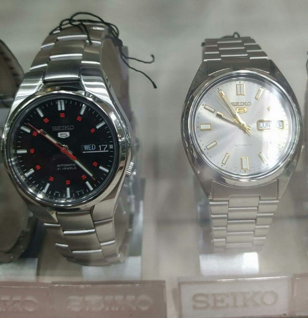 Seiko 5 Automatic Silver Stainless Steel Watches, Luxury, Watches on ...