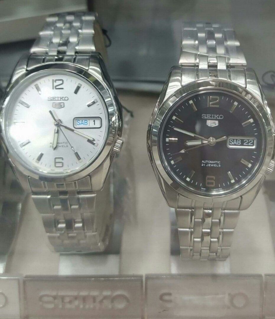 Seiko 5 Automatic Silver Stainless Steel Watches, Luxury, Watches on ...