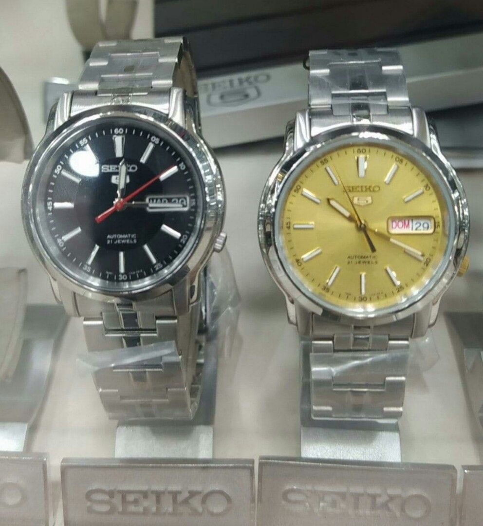 Seiko 5 Automatic Silver Stainless Steel Watches, Luxury, Watches on ...