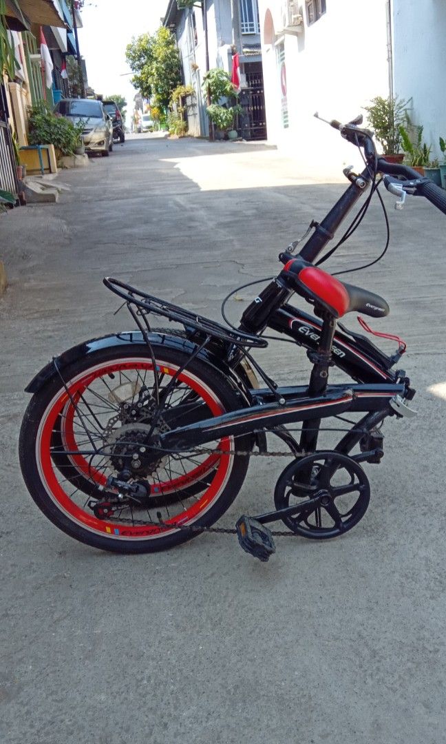 Sepeda Lipat Evergreen 20 inch 7 Speed ( Kondisi mulus 97% ) on Carousell