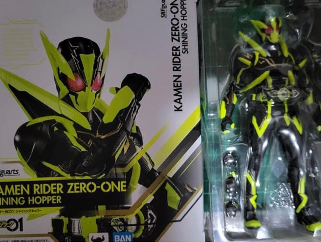 三隻Shf 01 kamen rider zero one shining hopper shining assault hopper 001 zerozero one, 興趣及遊戲, 玩具 ...