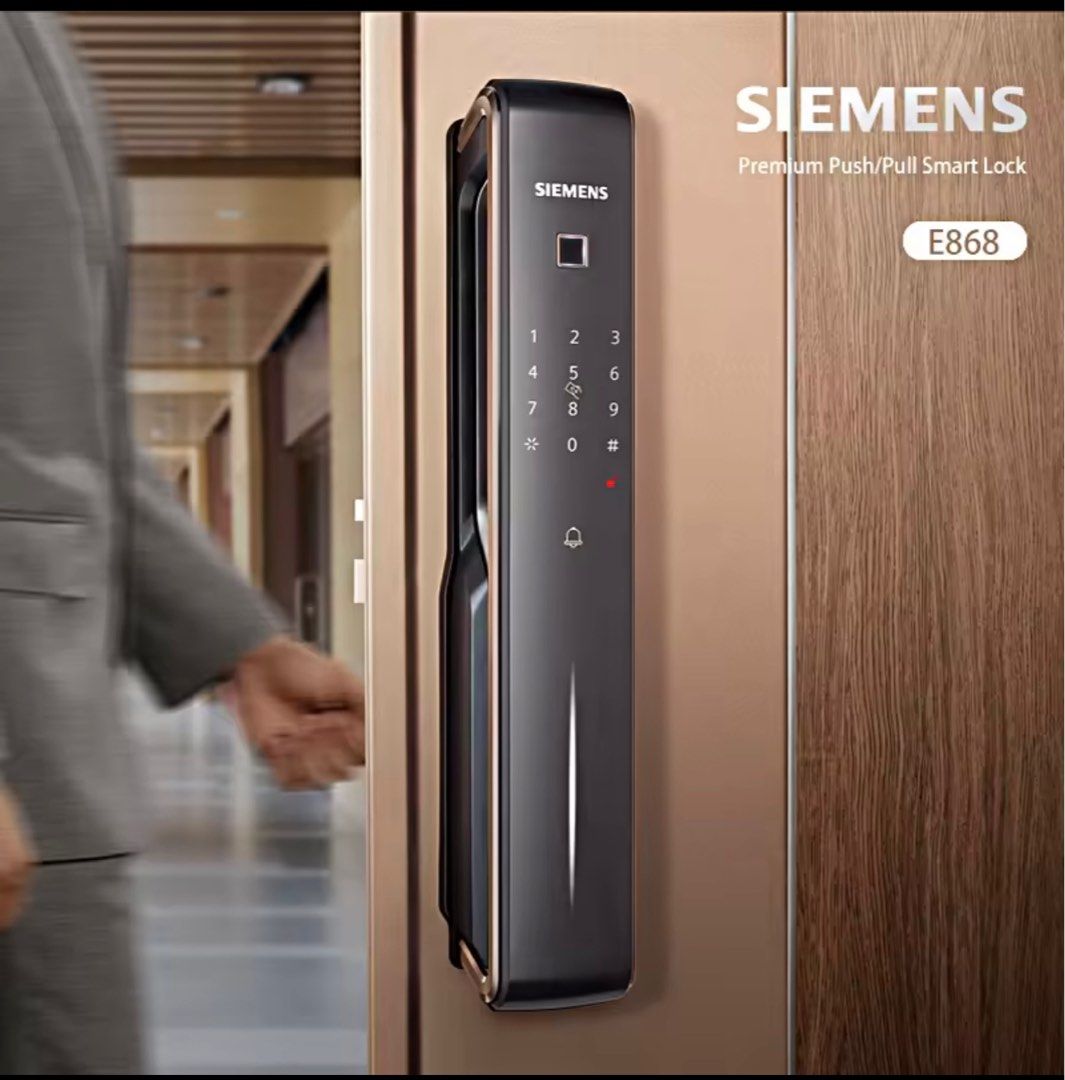 SIEMENS E868 Push-Pull Smart Digital Door Lock, Furniture & Home Living ...