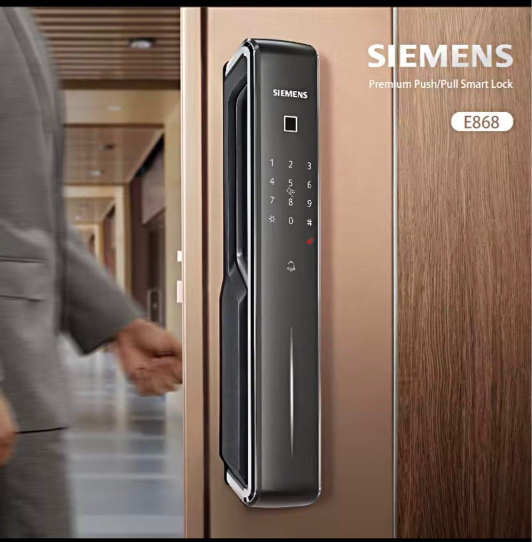 SIEMENS E868 Push-Pull Smart Digital Door Lock, Furniture & Home Living ...