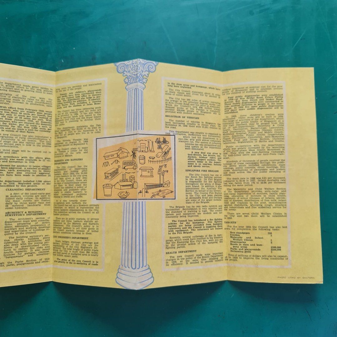 Singapore City Council, , brochure from 1958, details of government ...