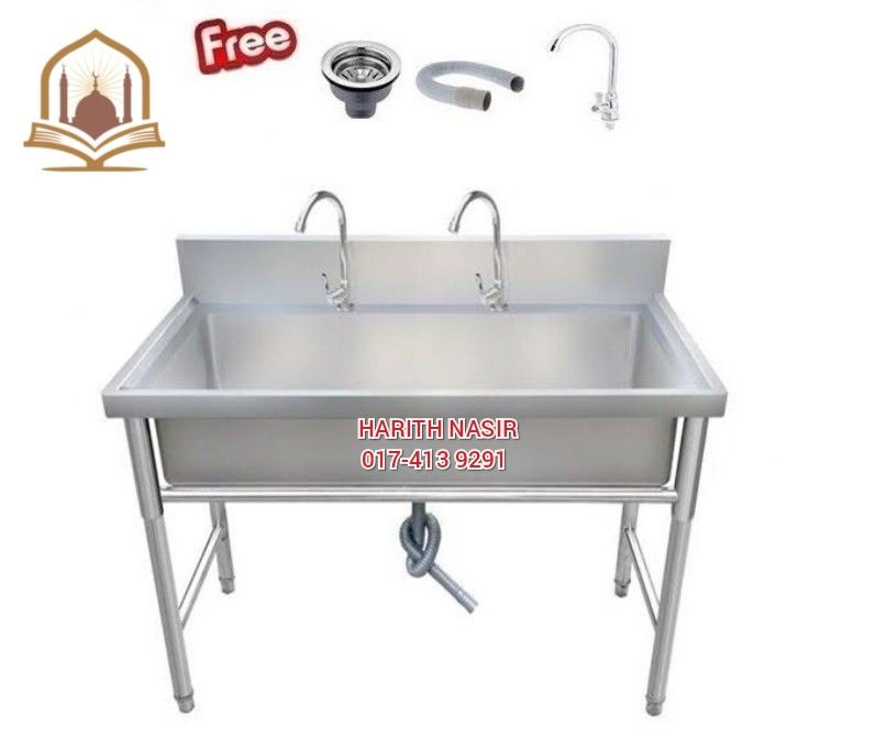 SINKI BIG SINGLE BOWL EXTRA LARGE HEAVY DUTY STAINLESS STEEL, Furniture ...