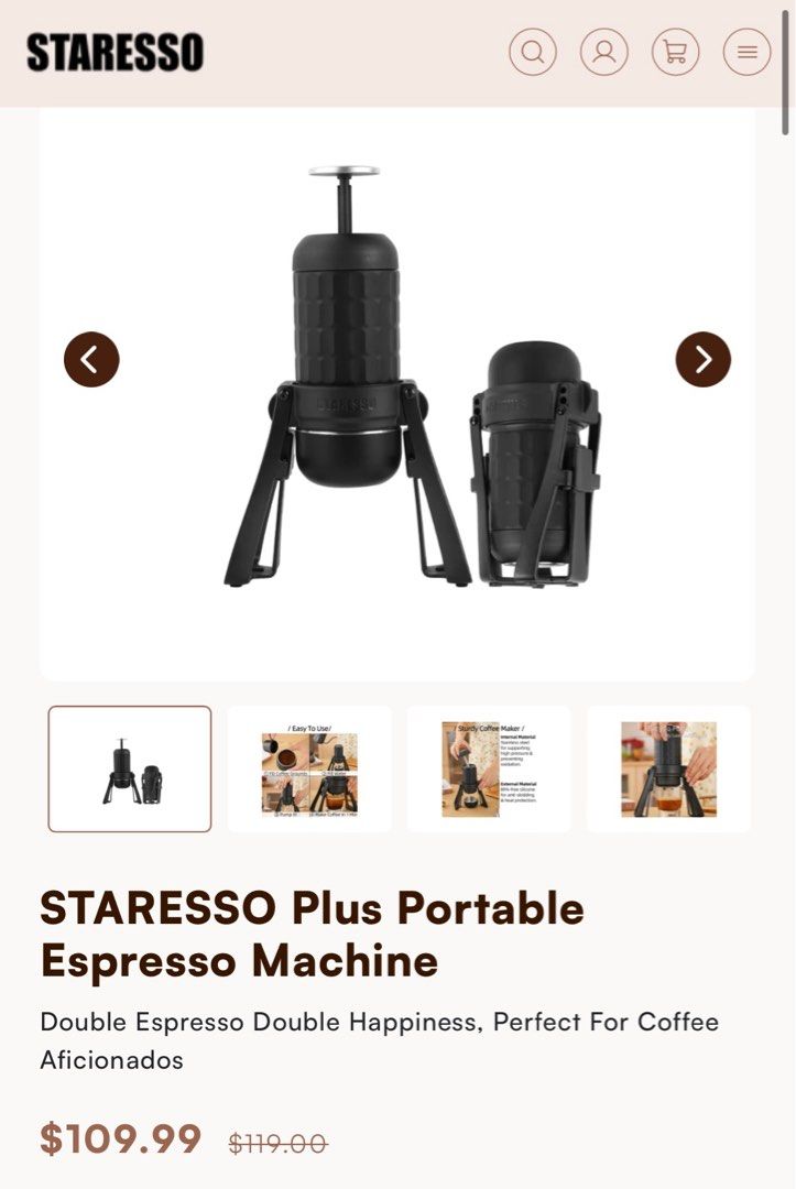 Staresso Pro (Mirage) Portable Coffee Espresso Machine 2023 latest ...