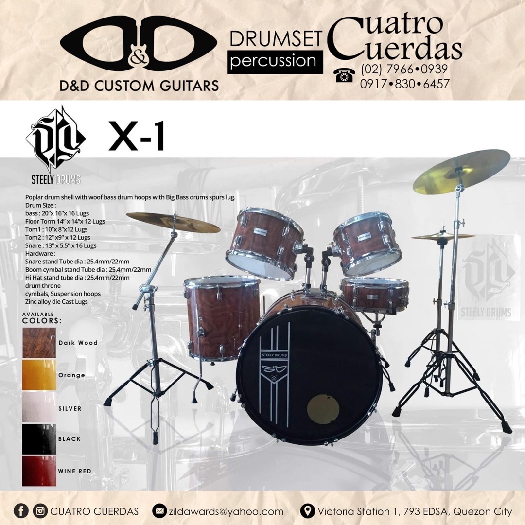 Steely Drumset X-1, Hobbies & Toys, Music & Media, Musical Instruments ...