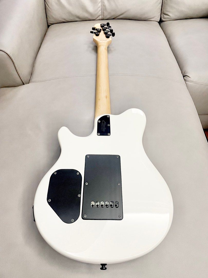 Sterling by Music Man AX3S Axis Electric Guitar, Jatoba FB, White w ...