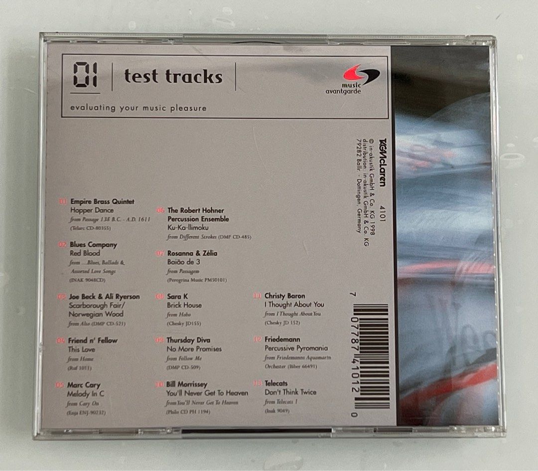 TAGMcLaren audio - test tracks, Hobbies & Toys, Music & Media, CDs ...