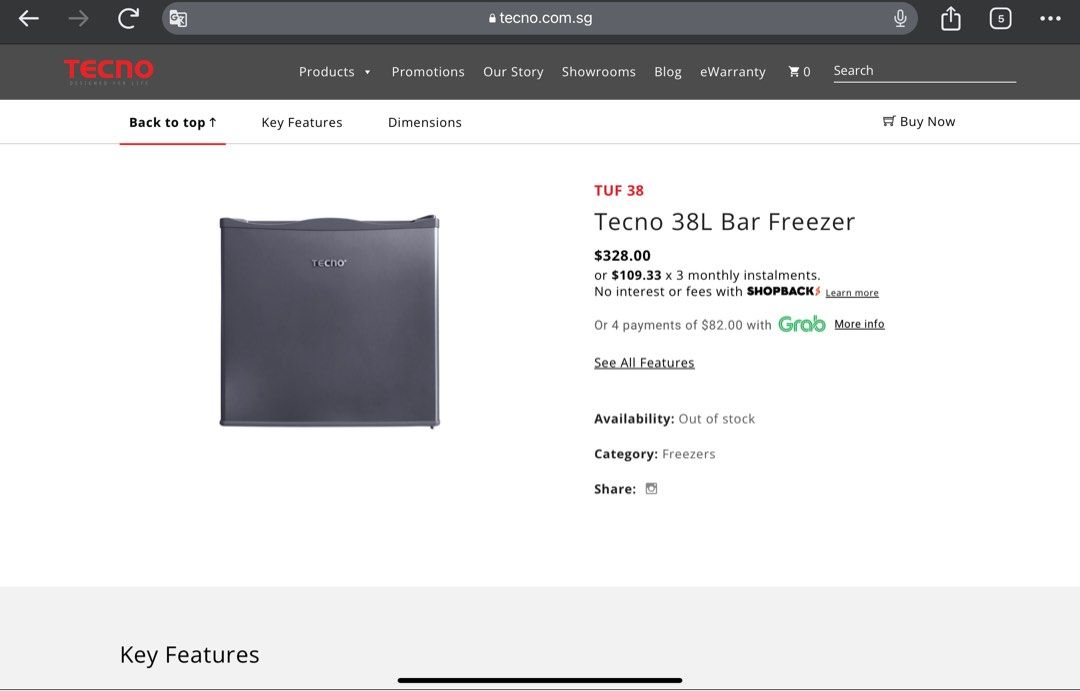 Tecno Bar freezer, TV & Home Appliances, Kitchen Appliances ...