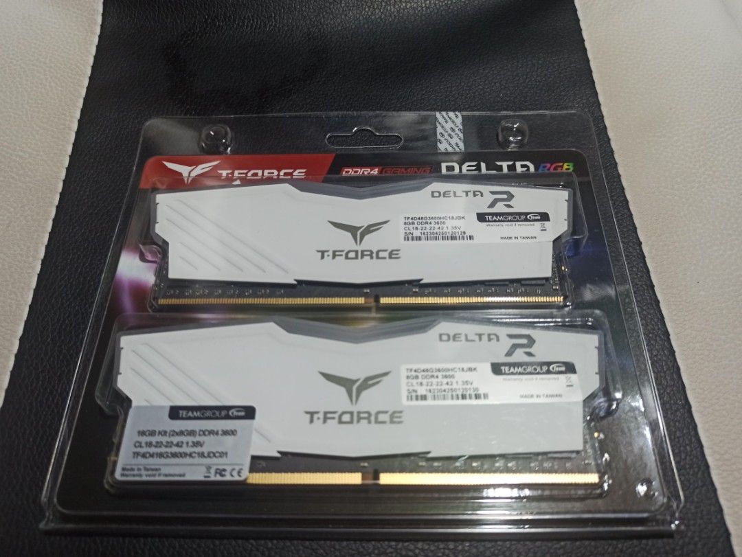 Tforce delta rgb 16gb (8x2) 3600Mhz, Computers & Tech, Parts ...