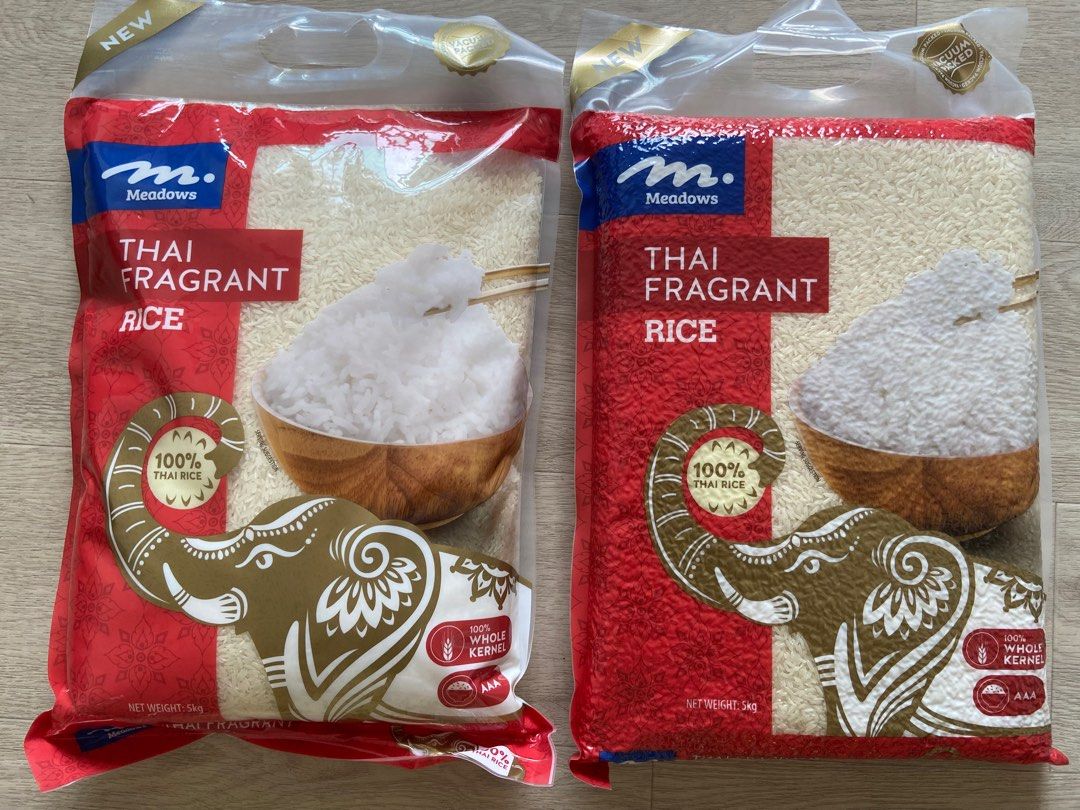 Thai fragrant rice 5kg Meadows, Food & Drinks, Rice & Noodles on Carousell