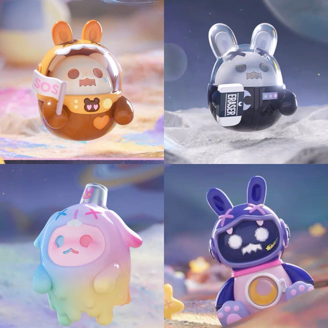 THE LONELY MOON SPACE GHOST BUNNY / FULL SET / SINGLE BLIND BOX / ABLE ...