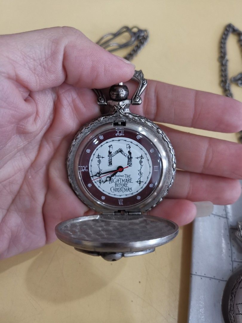 Tim Burton's Nightmare Before Christmas Collection Bronze Pocket Watch ...