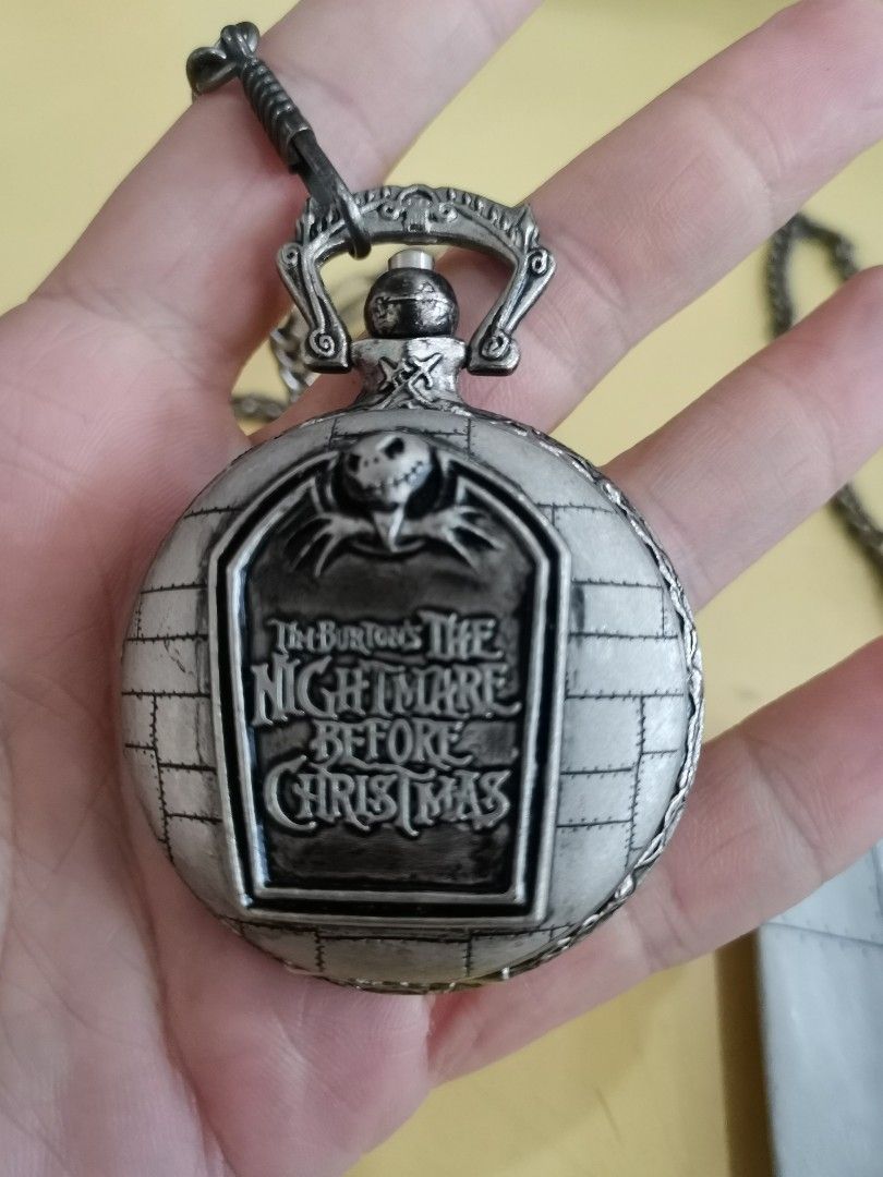 Tim Burton's Nightmare Before Christmas Collection Bronze Pocket Watch ...