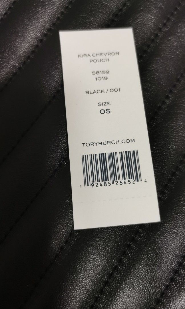 Tory burch Kira chevron pouch, Luxury, Bags & Wallets on Carousell