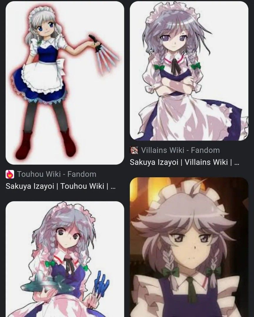 Touhou Project Sakuya Izayoi Maid Official Anime Game Tee Kaos Original ...