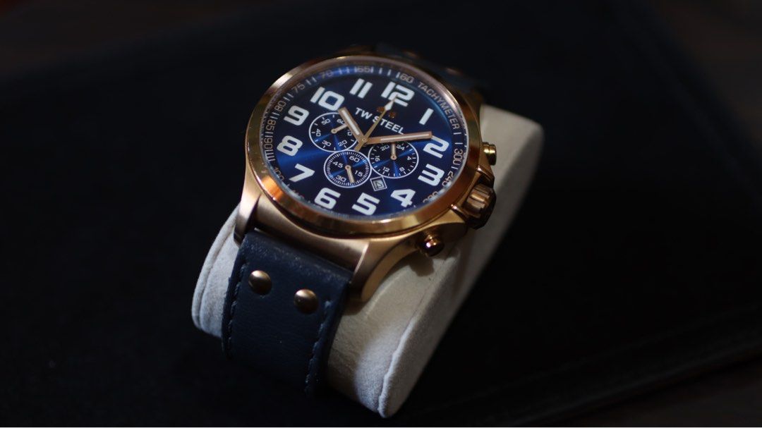 TW Steel Pilot Blue Chronograph Rose Gold on Carousell