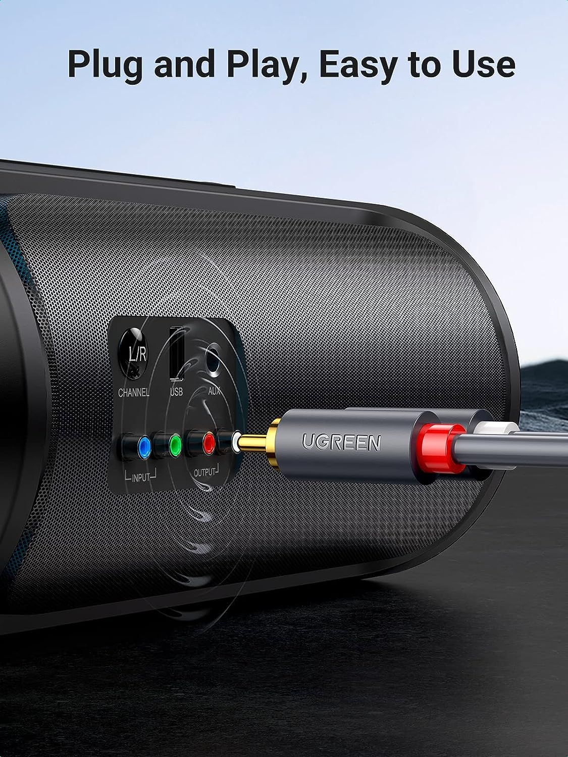 UGREEN RCA Cable 2RCA Male to 2RCA Male Stereo Audio Cable Gold Plated ...