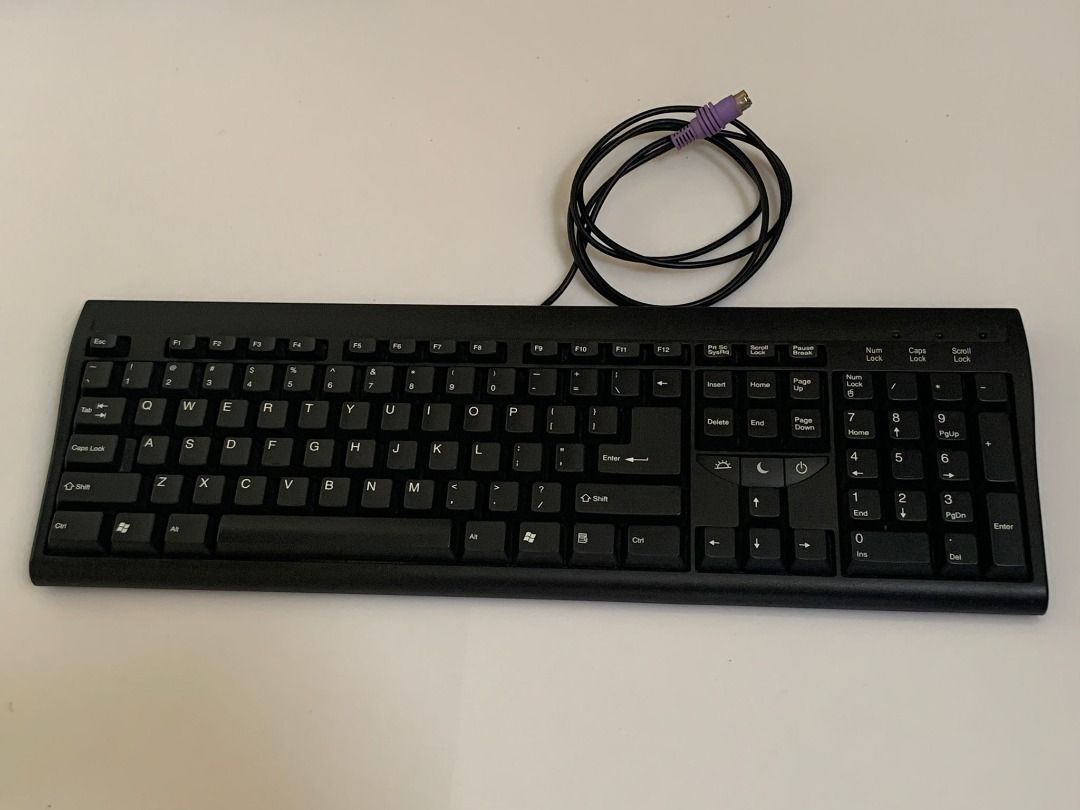 UNIKEY Black Computer PS2 Keyboard (KWD-820), Computers & Tech, Parts ...