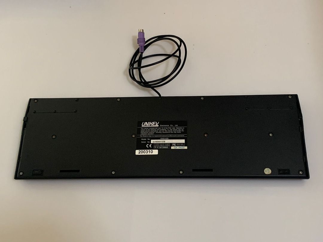 UNIKEY Black Computer PS2 Keyboard (KWD-820), Computers & Tech, Parts ...