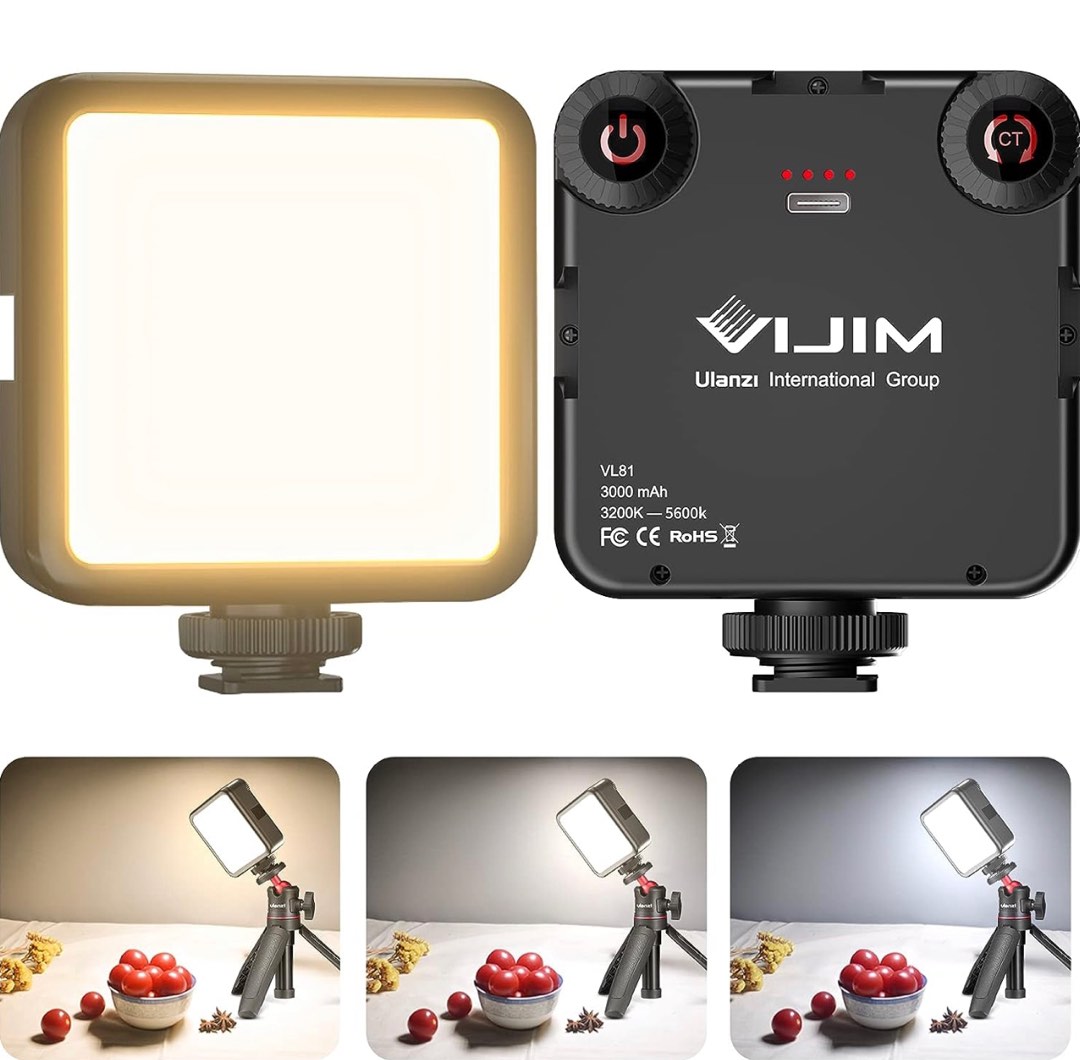 VIJIM VL81 RECHARGEABLE BI-COLOR FILL LIGHT DIMMABLE, Photography ...