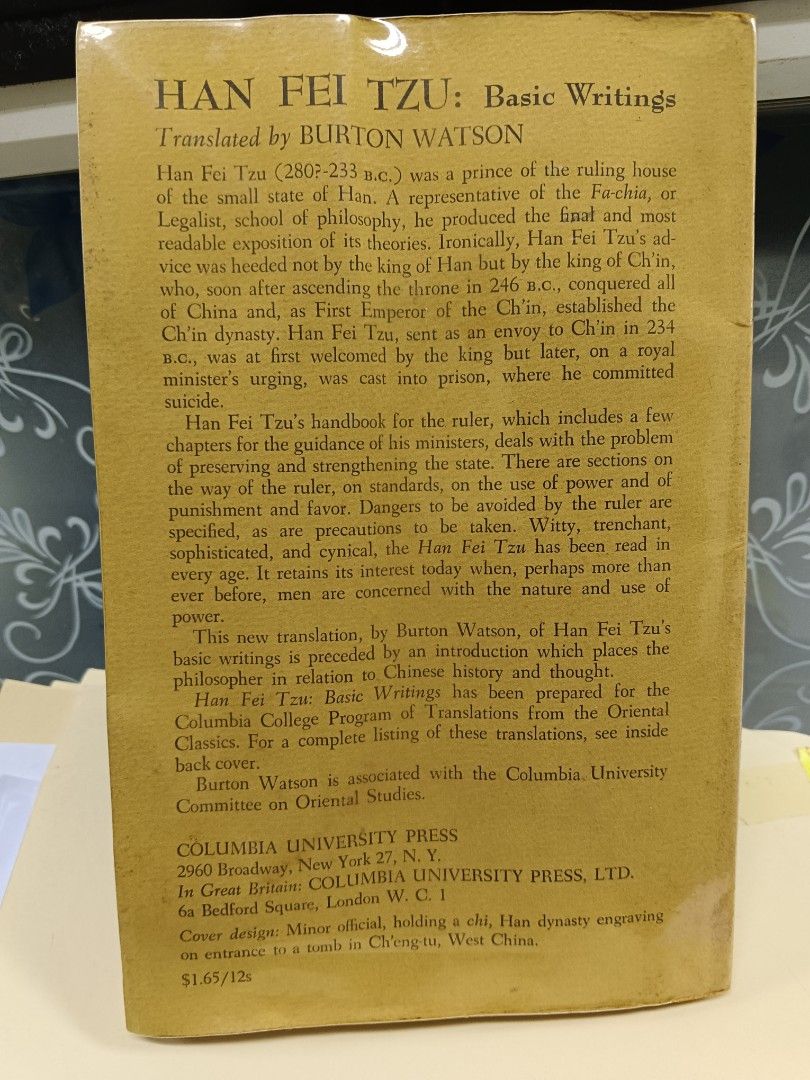 Vintage book han fei Tzu 1964, Hobbies & Toys, Books & Magazines ...