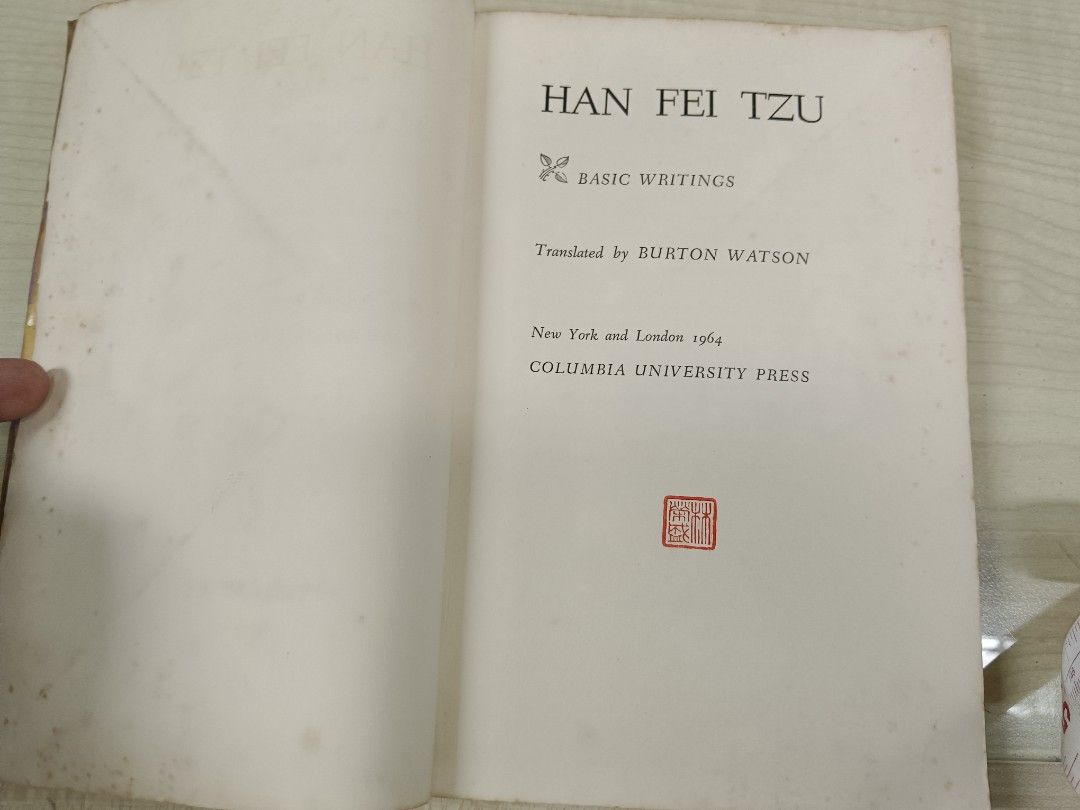 Vintage book han fei Tzu 1964, Hobbies & Toys, Books & Magazines ...