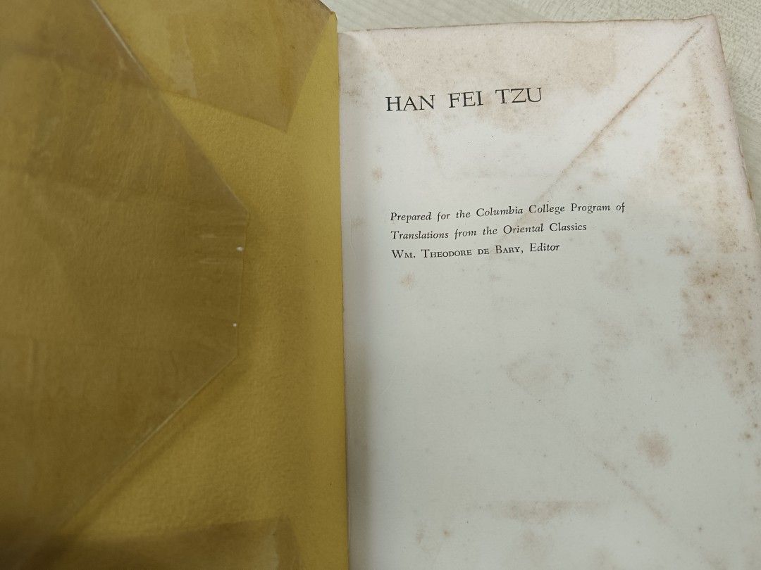 Vintage book han fei Tzu 1964, Hobbies & Toys, Books & Magazines ...