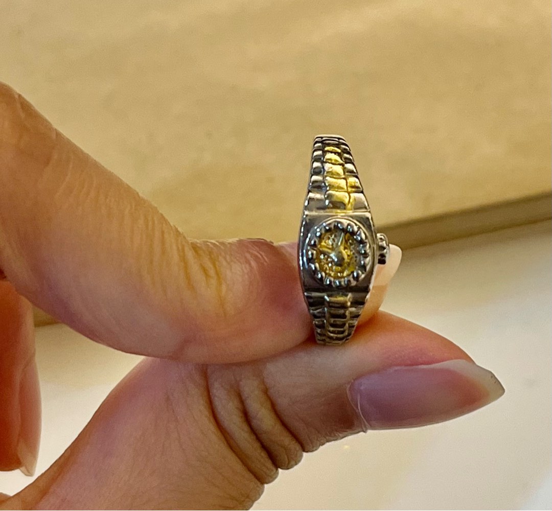 Vintage Golden Watch ring, Women's Fashion, Jewelry & Organisers, Rings ...