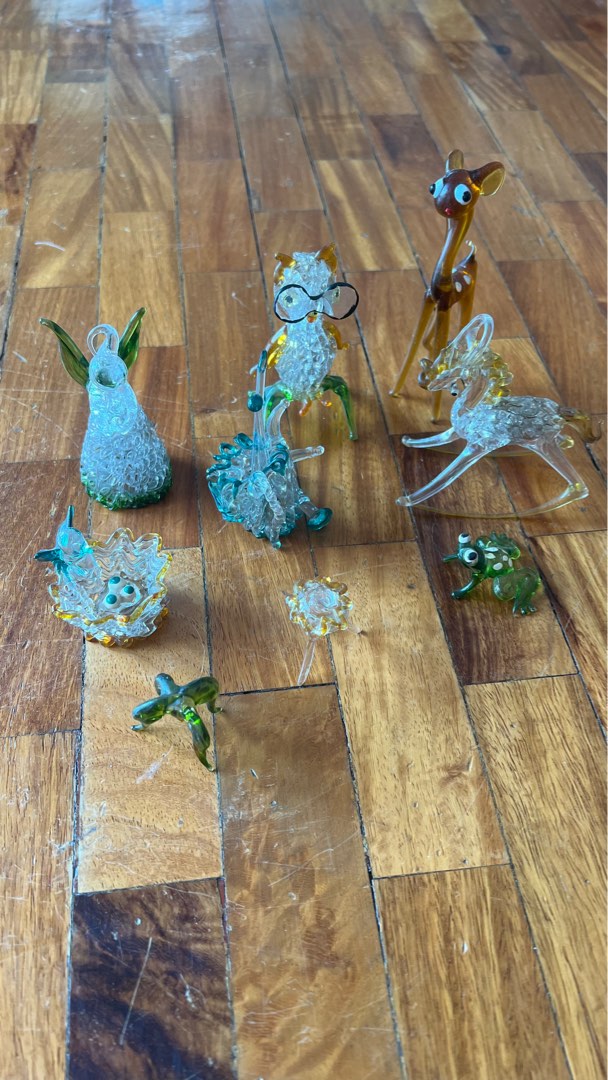 Vintage Handblown Spun Murano Glass Figurines, Furniture & Home Living ...