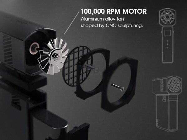 VSGO Electronic Air Blower Portable Rechargeable Electric Air Duster ...