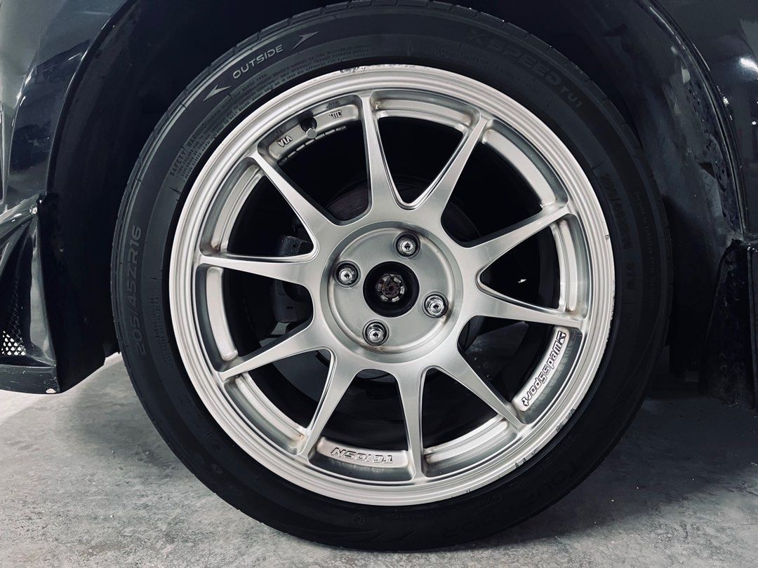 WedsSport TC105N Rim & Tyre, Car Accessories, Tyres & Rims on Carousell