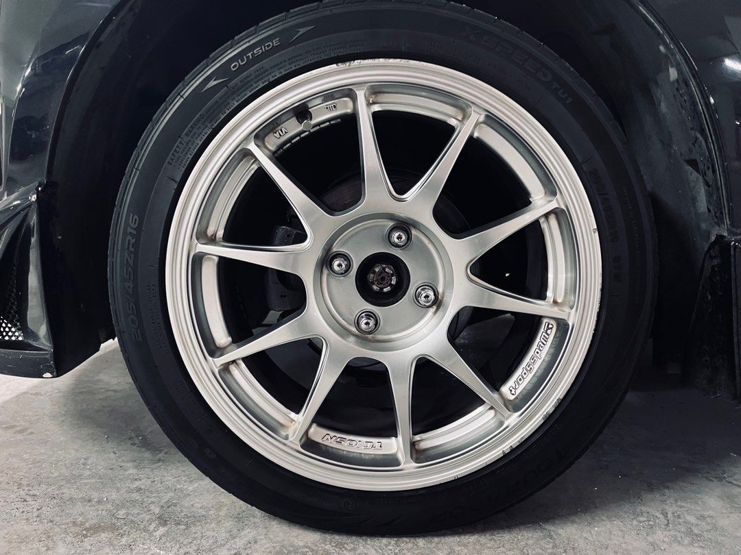 WedsSport TC105N Rim & Tyre, Car Accessories, Tyres & Rims on Carousell