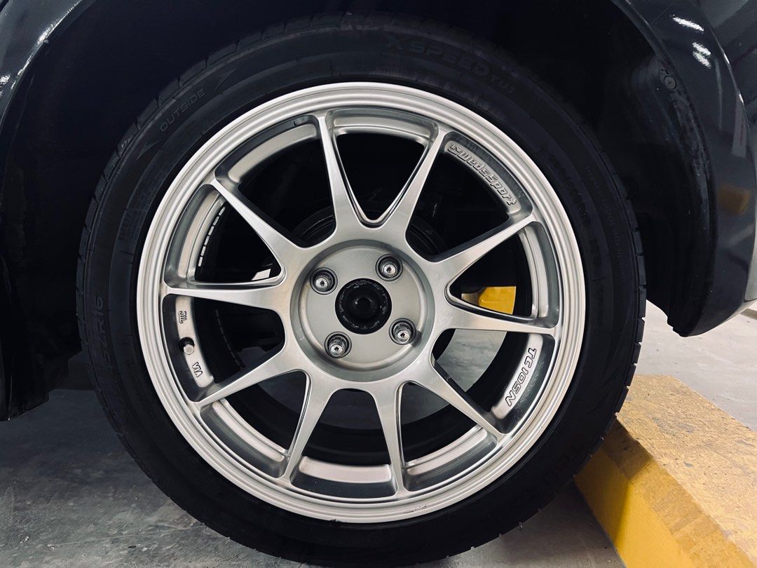 WedsSport TC105N Rim & Tyre, Car Accessories, Tyres & Rims on Carousell