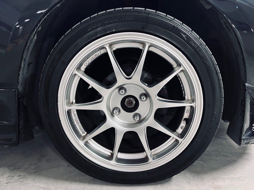 WedsSport TC105N Rim & Tyre, Car Accessories, Tyres & Rims on Carousell