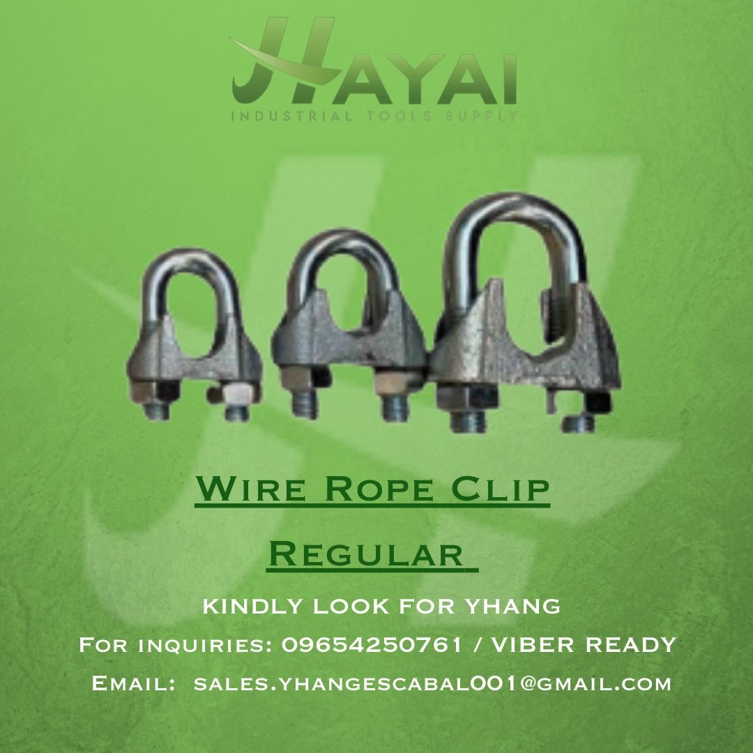 Wire Rope Clip Regular, Commercial & Industrial, Construction Tools ...