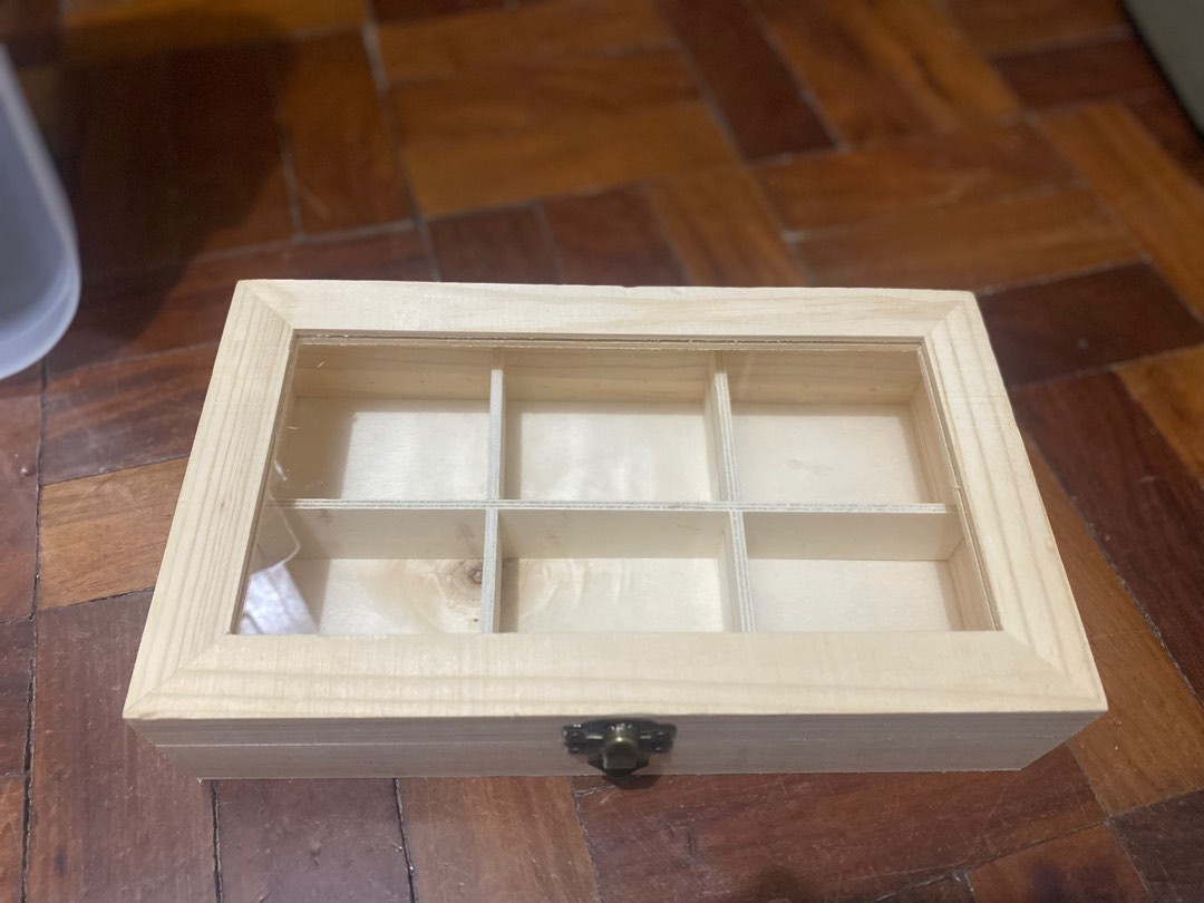 Wooden Organizer Box (6 Sections) on Carousell