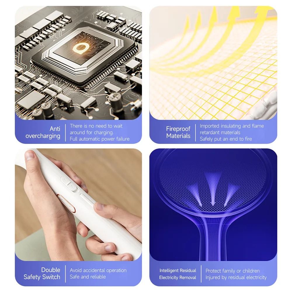 Xiaomi Qualitell E2 Electric Mosquito Killer Swatter Trap Rechargeable ...