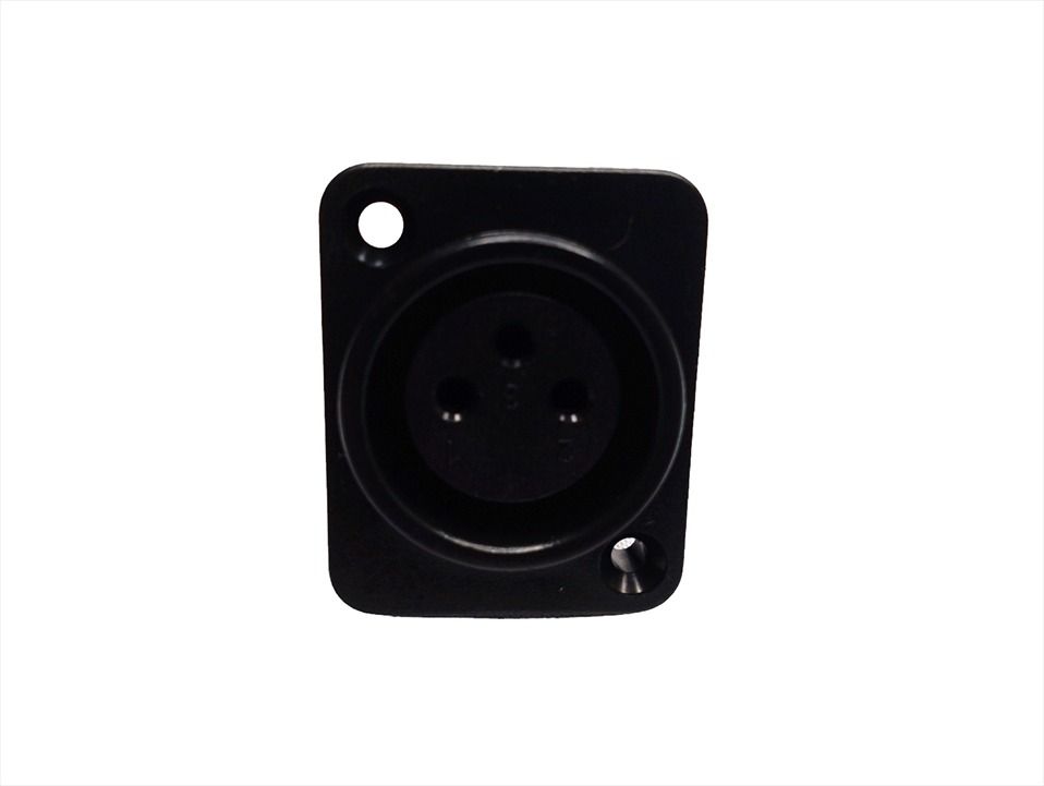 XLR FEMALE 3-PIN PLASTIC JACK PANEL MOUNT CHASSIS AUDIO JACK SOCKET ...