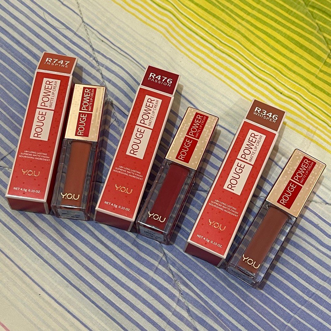 YOU Y.O.U Beauty Rouge Matte Lip Cream (SWATCH ONLY), Beauty & Personal ...
