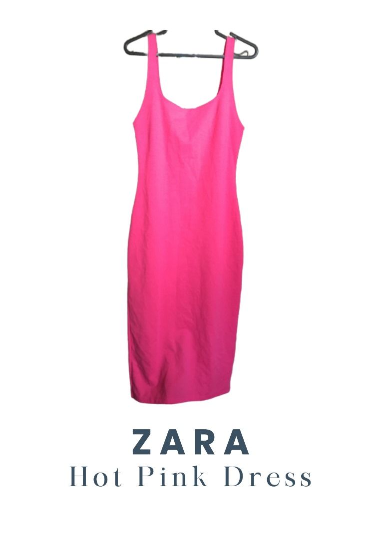 ZARA Hot Pink Sexy Dress on Carousell