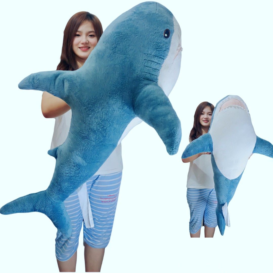 103cm big blue shark fish stuffed toys on Carousell